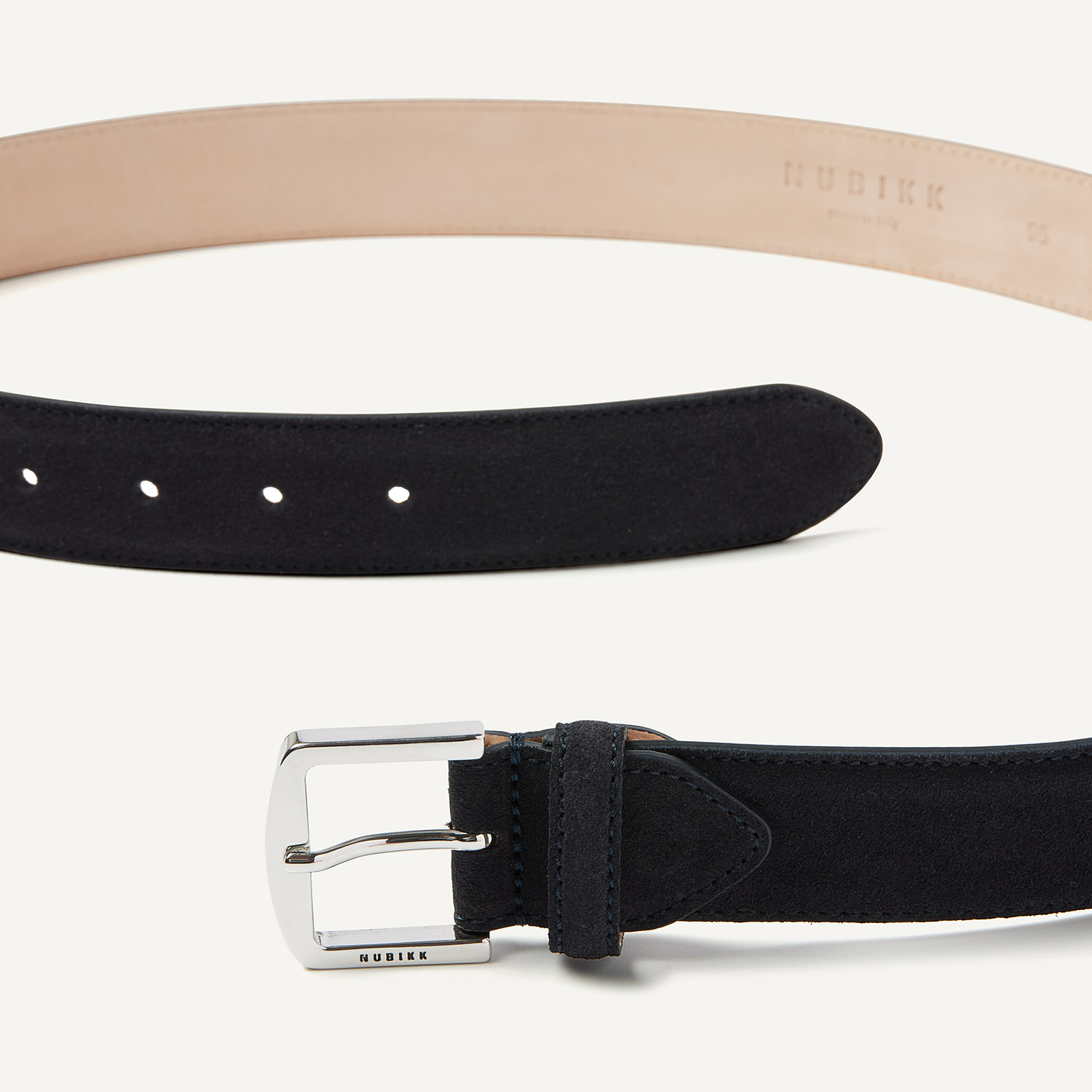 James Belt | Navy Suede Belt for Men