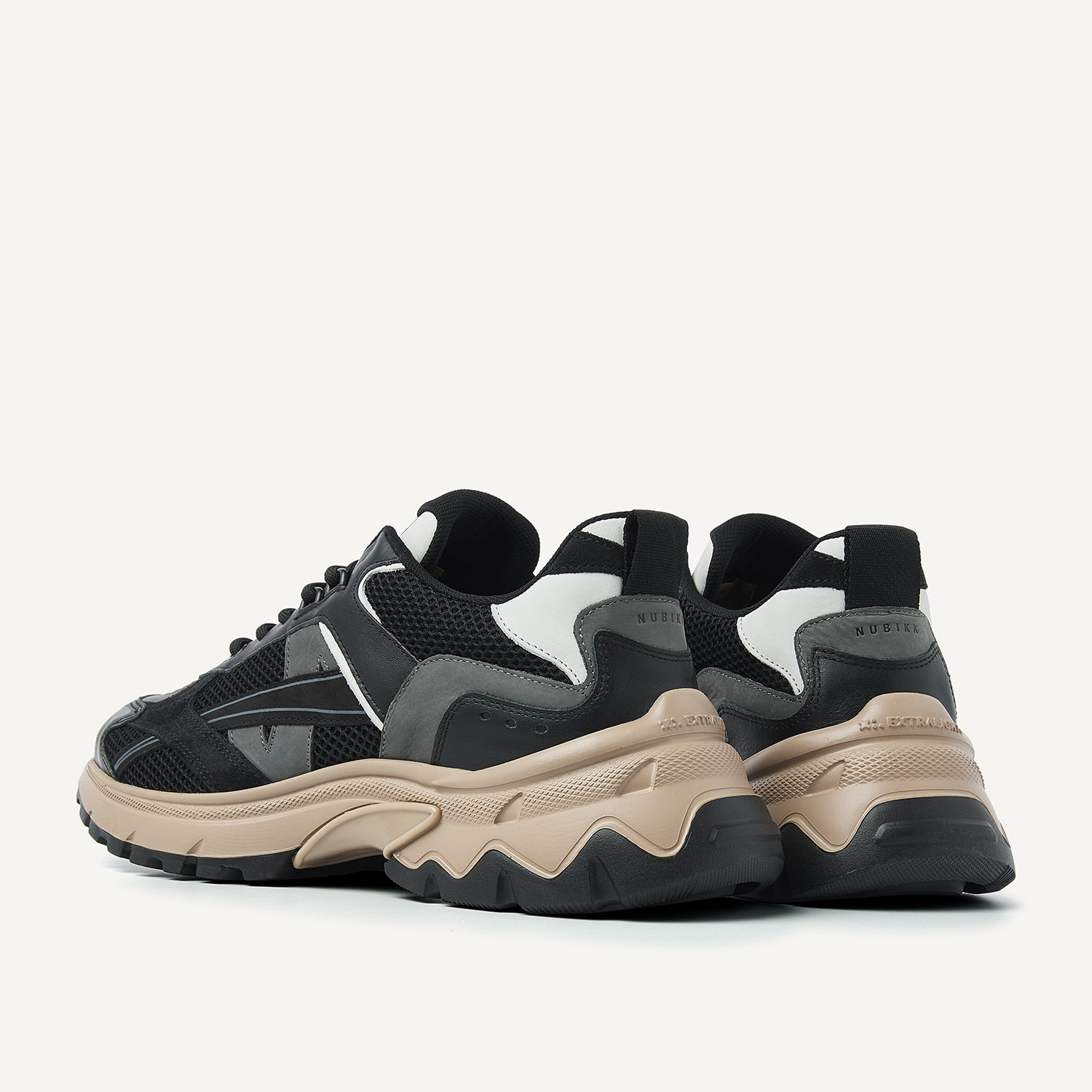 Ross Nomad | Black Beige Sneakers for Men
